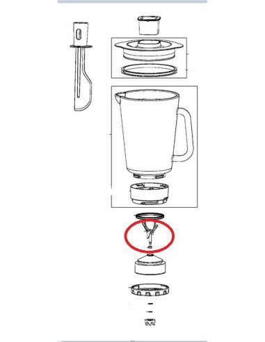 Couteau Blender + Joint pour Blender PERFECTMIX+ MOULINEX